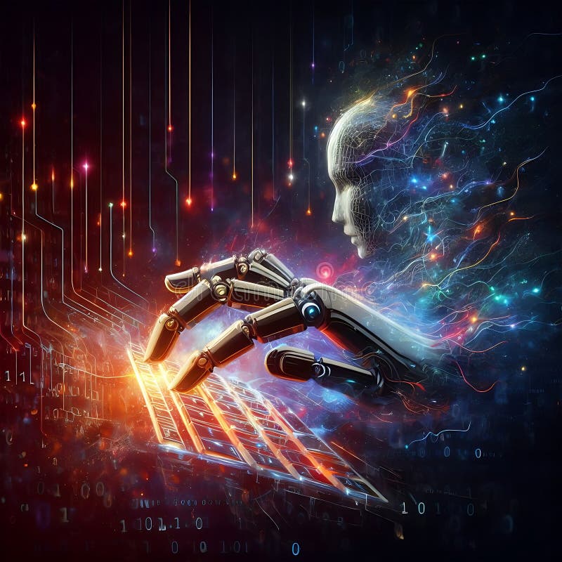 Digital Ingenuity with Art of Intelligent Typing by Robots Ai Generated ...