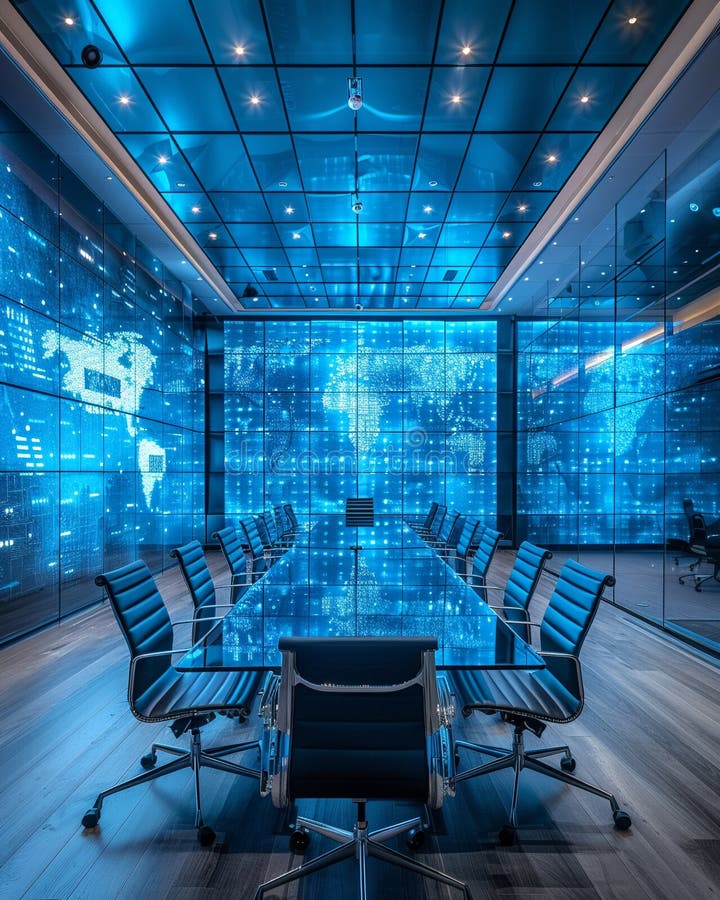 A Digital Innovation Conference Room, Panels Enhanced with Virtual ...