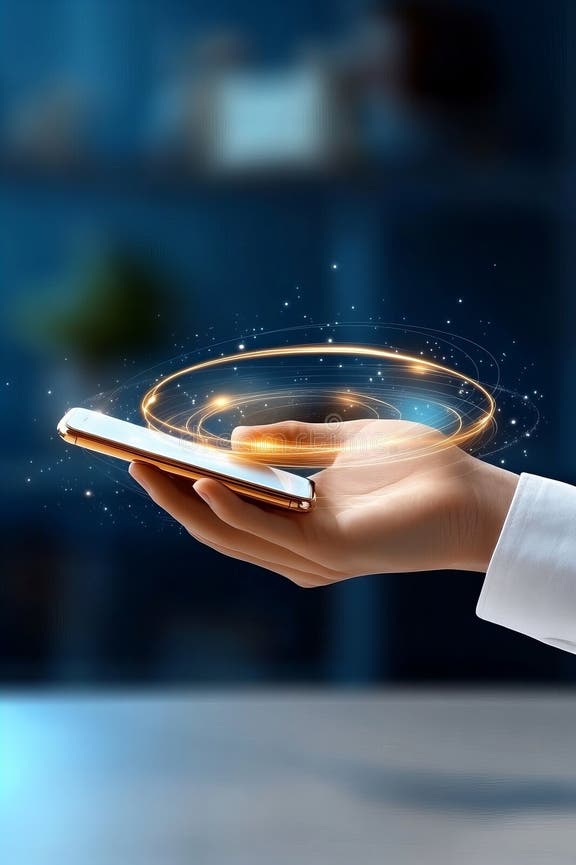 Digital Innovation: Futuristic Technology Interface on Handheld Device ...