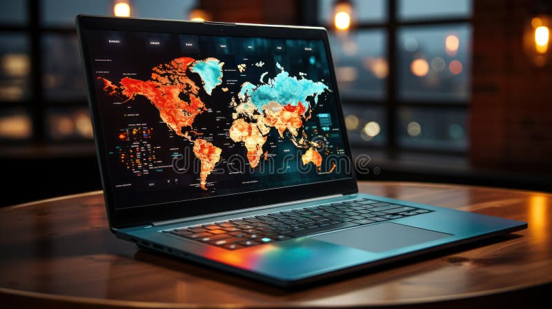 Digital Insights: Laptop with Analytical Data Stock Photo - Image of ...