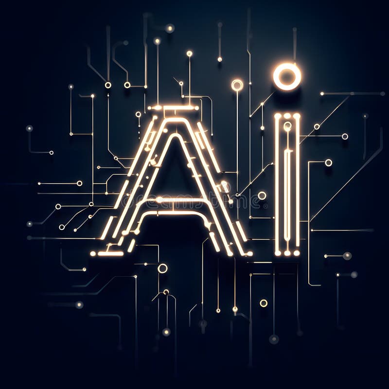 Futuristic Typography with Melding AI Chips and Human Touch Ai ...