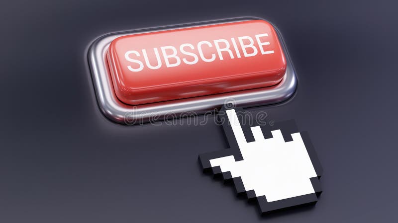 Digital Interaction: Subscribe Button in Focus Stock Illustration ...
