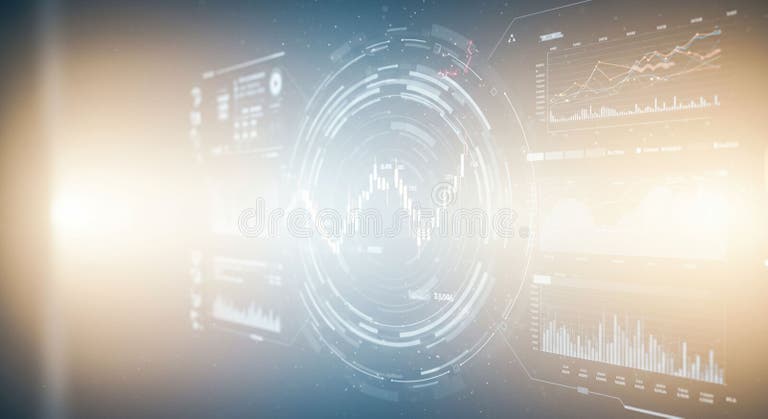 A Digital Interface with a Central Circular Display Shows Intricate ...