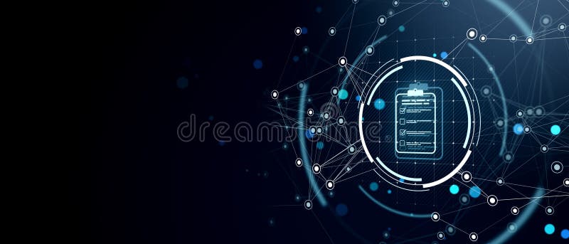 Checklist Dark Template Design Stock Illustrations – 271 Checklist Dark ...