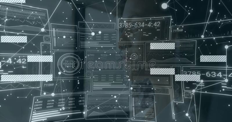 Digital Interface with Data Charts and Graphs Over Network Connections ...