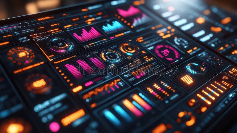 Digital Interface Data Display Stock Illustration - Illustration of sleek, modern: 341980660