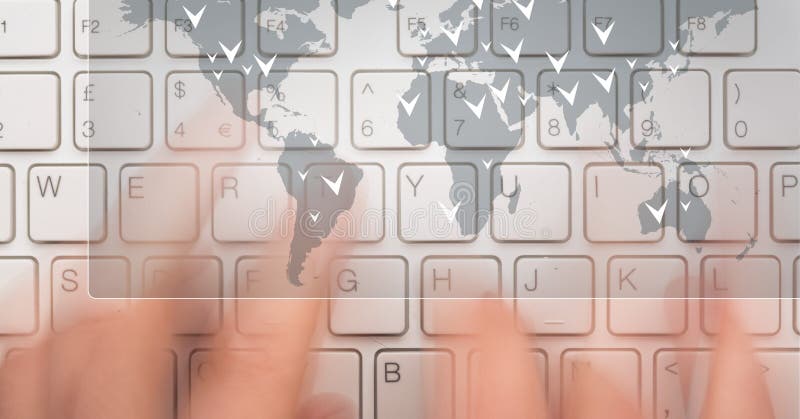 Digital Interface with Data Processing Against Close Up of Person ...