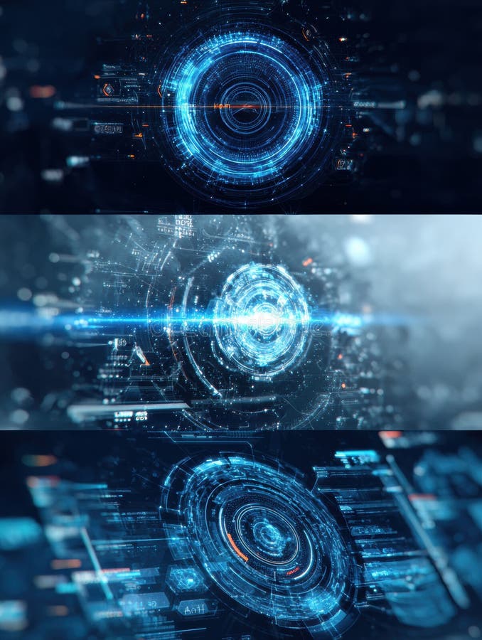 Dynamic Digital Interface Showcasing Data Visualization Technology ...