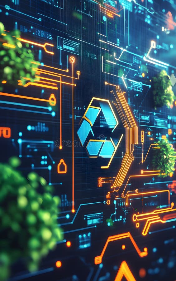 Digital Interface Displaying Carbon Reduction Technologies, with a ...