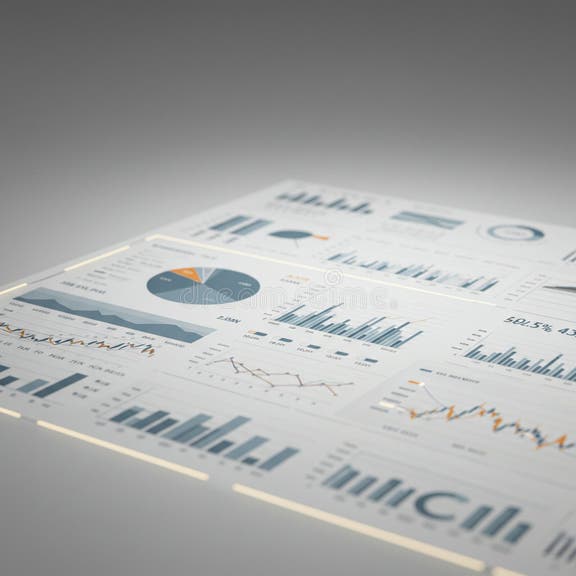 A Digital Interface Displaying a Collection of Data Visualizations and ...