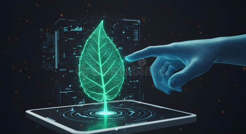 Digital Interface Displaying the Fusion of Nature and Technology for ...