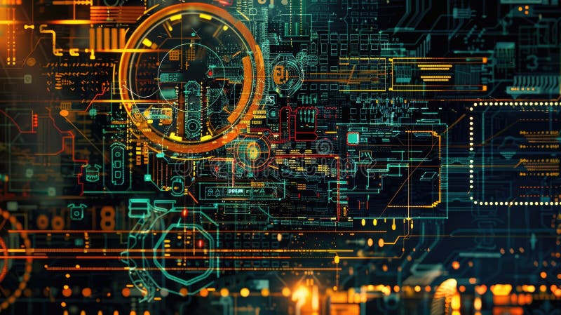 A Digital Interface Displaying Layers Of Encrypted Data And Security Protocols With Intricate