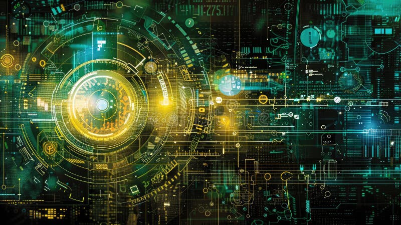 A Digital Interface Displaying Layers Of Encrypted Data And Security Protocols With Intricate