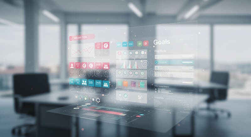 A Digital Interface Displaying Multiple Data Analytics Panels and ...