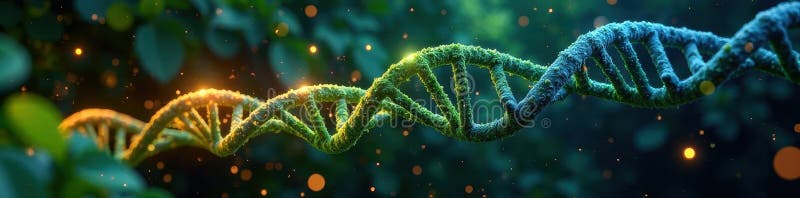 Digital Interface Displaying Plant Growth Simulation Alongside DNA ...