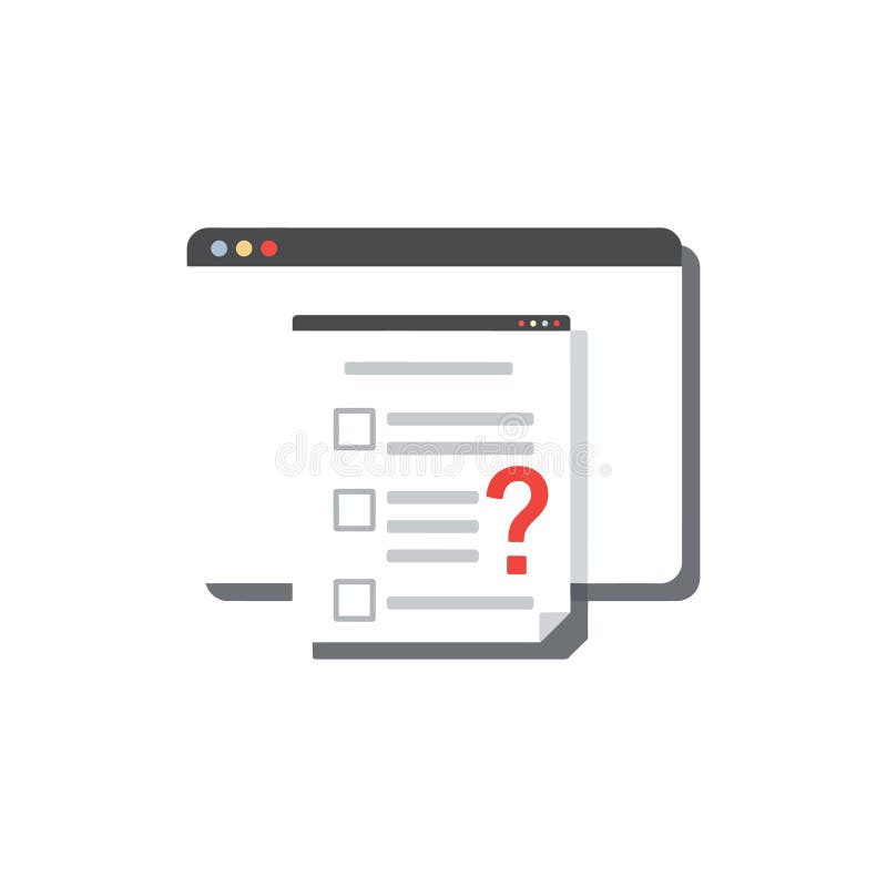 Digital Interface Displaying a Question Mark Over a Checklist Document ...
