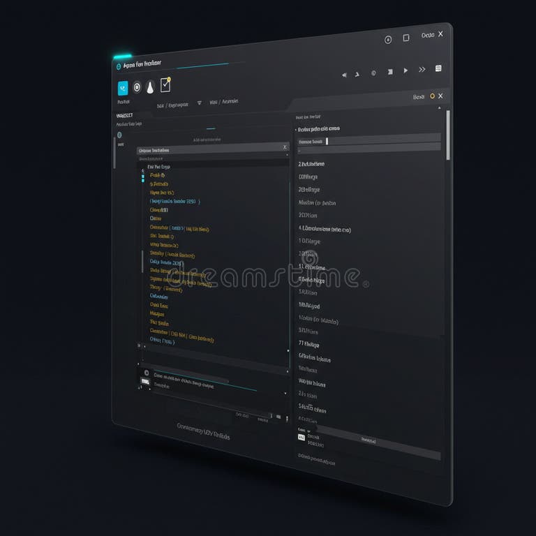 A Digital Interface Displaying a Software Development Environment or Coding Platform. Stock ...