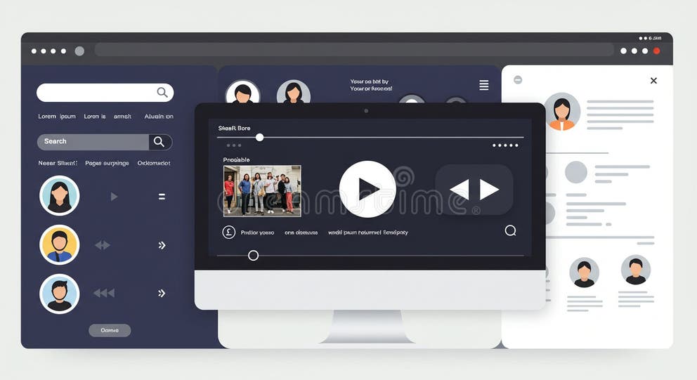 A Digital Interface Displaying a Web Browser with a Sleek, Modern ...