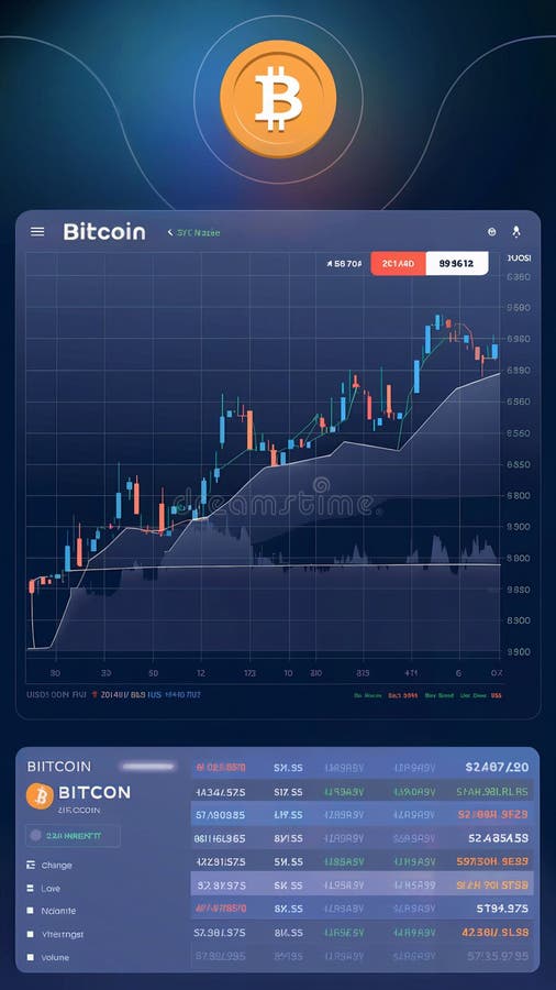 A Digital Interface Displays a Bitcoin Trading Chart, Illustrating ...