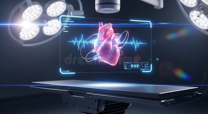 Advanced Cardiac Surgery Interface Stock Illustration - Illustration of ...