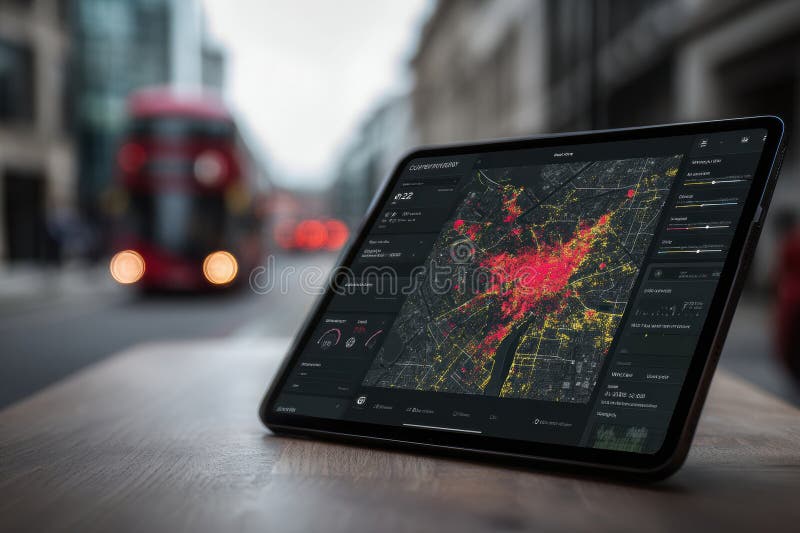 Delivery Heatmap Interface Showing Urban Zone Activity with Clean ...