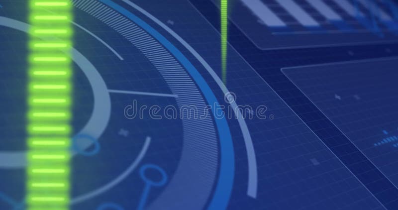 A Digital Interface Displays Futuristic Technology Elements Stock Image ...