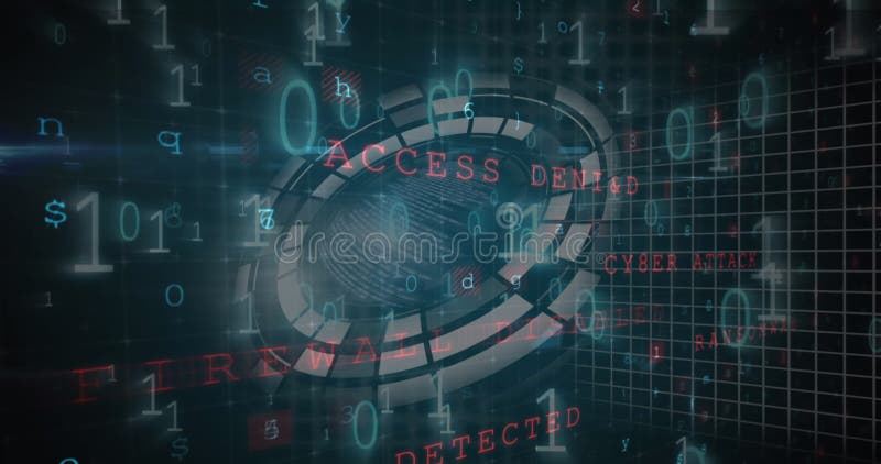 A Digital Interface Displays Various Cybersecurity Warnings Like Access ...