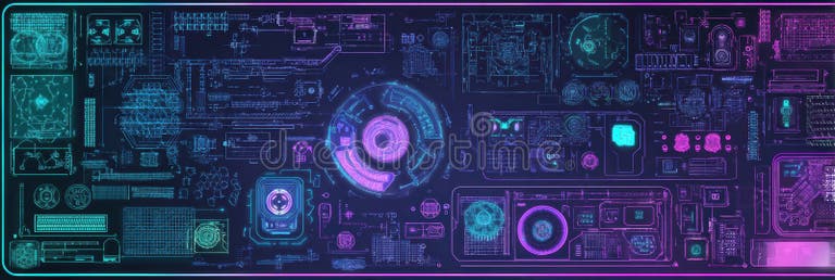Digital Interface of an Engineering Challenge Board with Neon Overlays ...