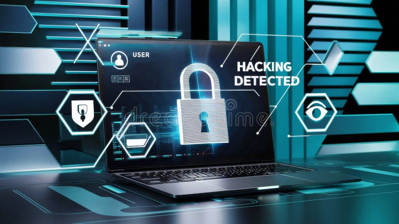 Digital Interface Featuring a Laptop Screen Displaying a User Profile ...