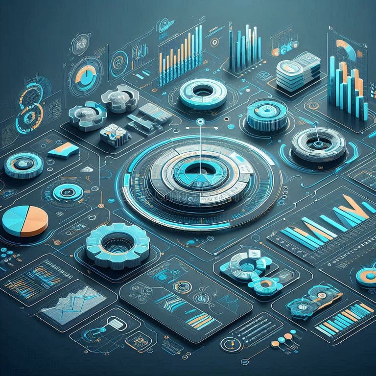 Futuristic Blue Tech Interface. Futuristic Data Dashboard UI – High ...