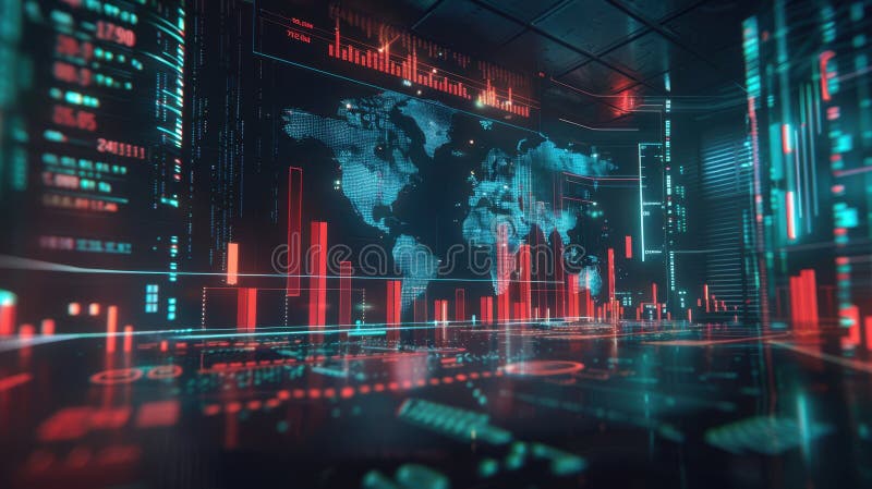 The Digital Data Analysis.AI Generated Image Stock Photo - Image of abstract, communication ...