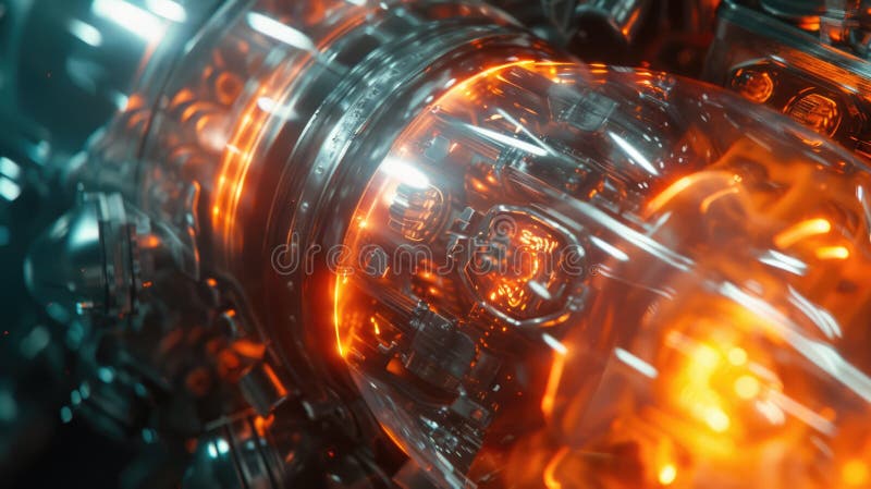 Digital Interface with Glowing Colored Elements and a Central Sphere ...