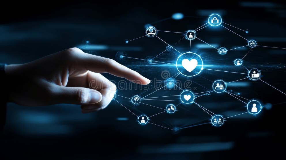 On a Digital Interface, a Hand Chooses a Figure Icon, Displaying ...