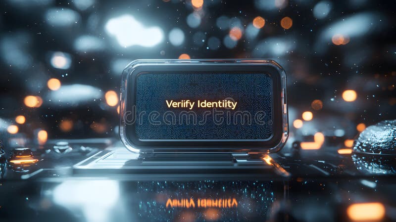 Digital Interface for Identity Verification Stock Illustration ...