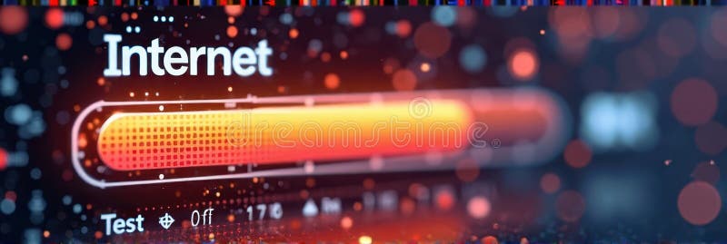 Digital Interface with Internet Speed Test and Blurred Circuit Patterns ...