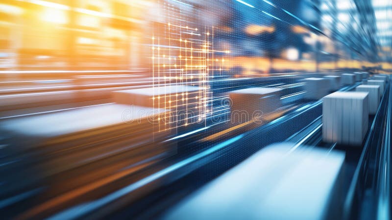 Digital Interface with Machinery for Sorting Operations Stock Image ...