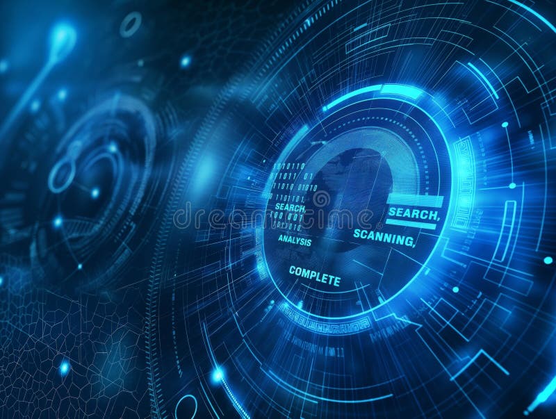 Advanced Cybersecurity Concept Stock Photo - Image of futuristic, code ...