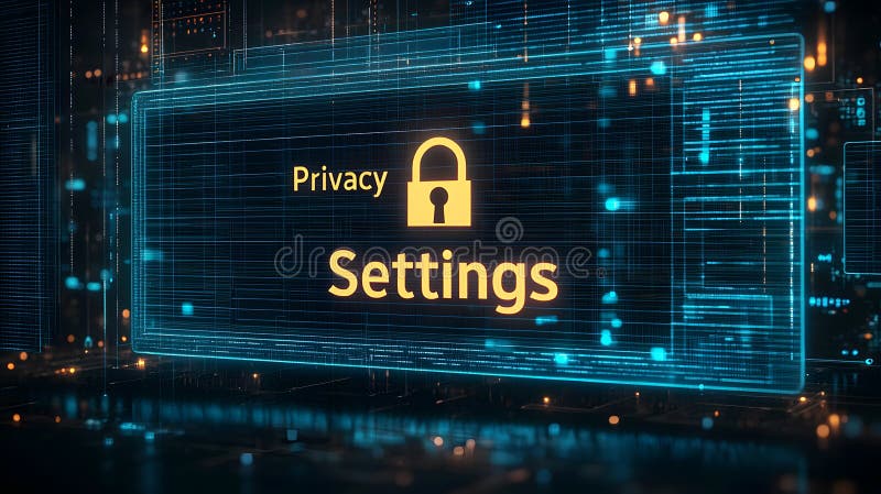 Digital Interface for Privacy Settings Display Stock Illustration ...