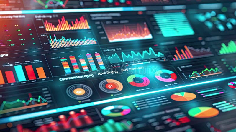 Digital Interface Pulsing with Data Streams, 4K Animated Video Looping Stock Video - Video of ...