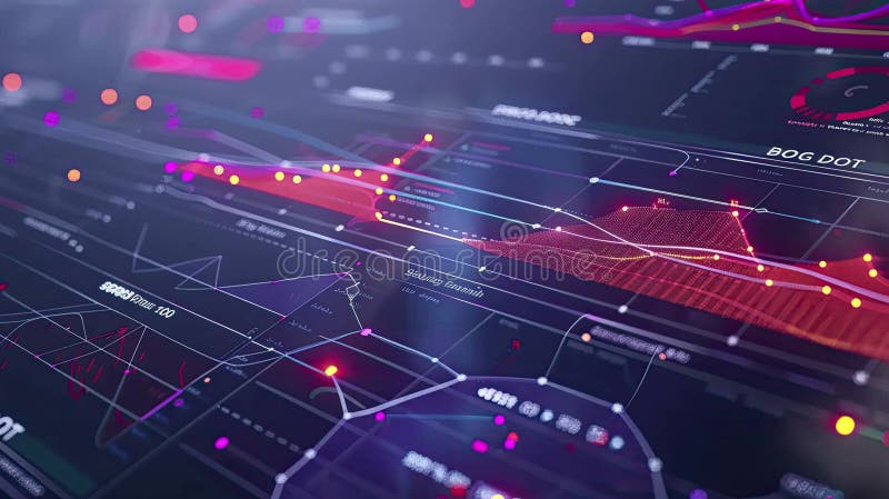 Digital Interface Pulsing with Data Streams, 4K Animated Video Looping Stock Footage - Video of ...