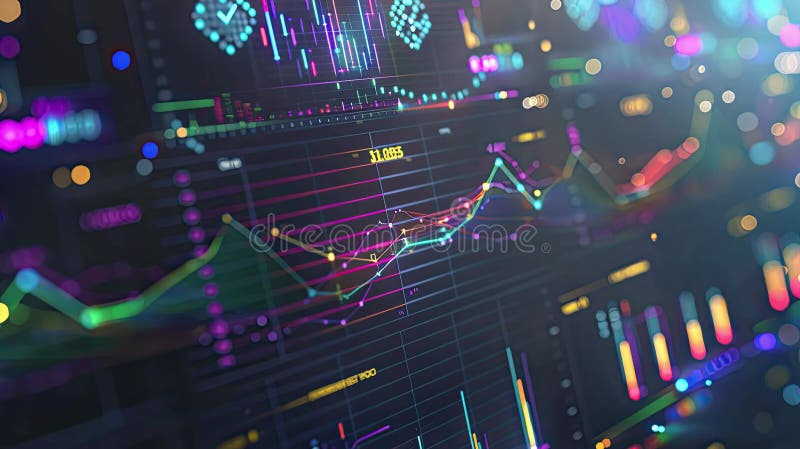 Digital Interface Pulsing with Data Streams, 4K Animated Video Looping Stock Footage - Video of ...