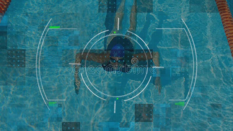 Digital Interface with Scope Scanning Data Processing Over Woman ...