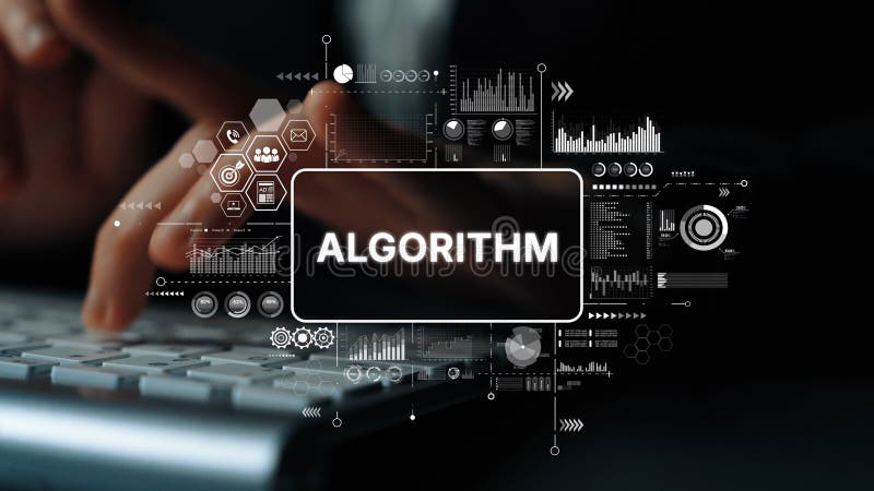 Digital Interface Showcasing Algorithm Concepts and Data Analytics in a Modern Technology ...