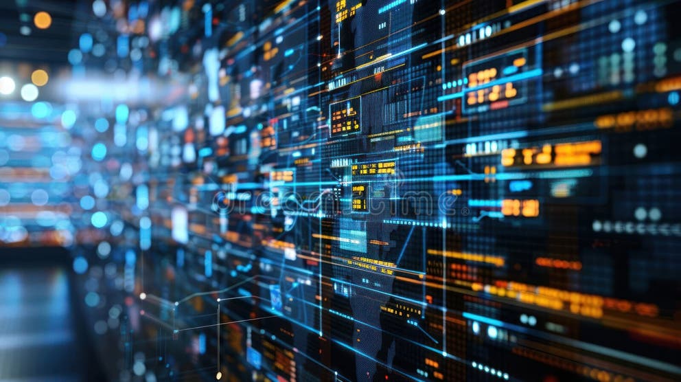 A Digital Interface Showcasing Interconnected Data Streams and ...