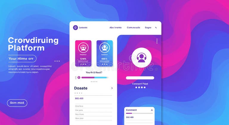 Digital Interface Showcasing a Modern Digital Platform Layout. the ...