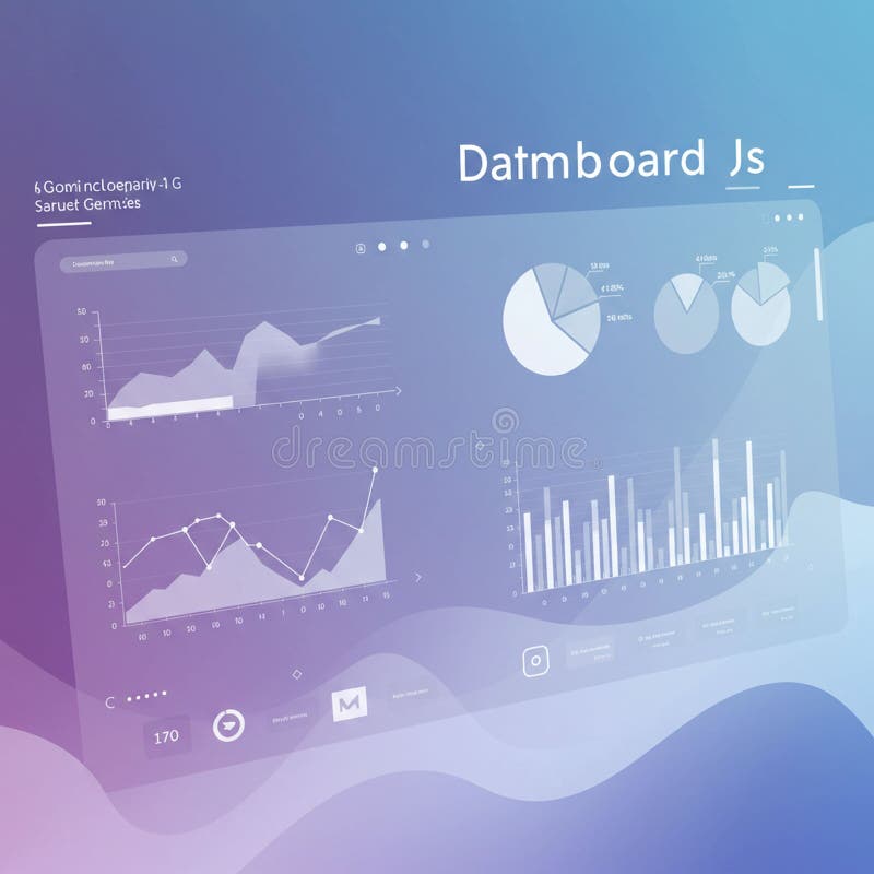 Digital Interface Showcasing Various Data Visualizations on a Gradient ...