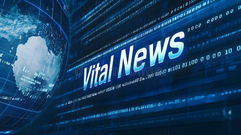 Digital Interface Showcasing Vital News Updates. Stock Illustration ...