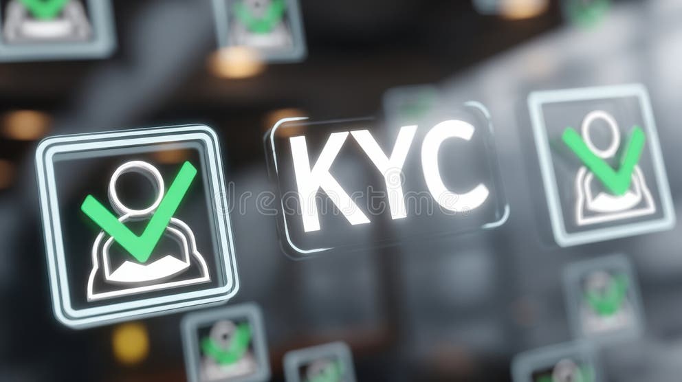 Digital Interface Showing KYC Verification Process with Checkmarks on ...