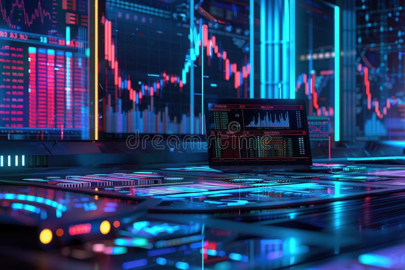 A Digital Interface Shows Real-time Cryptocurrency Market Values with ...