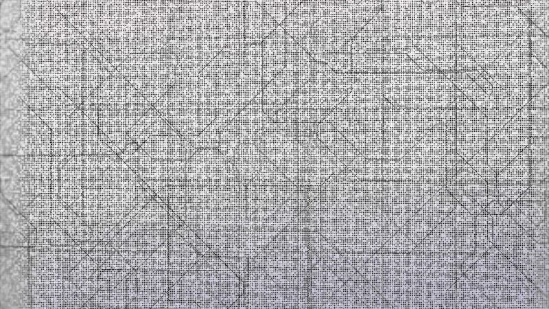 Digital Interface with White Lines and Dots, Seamless Loop. Animation ...